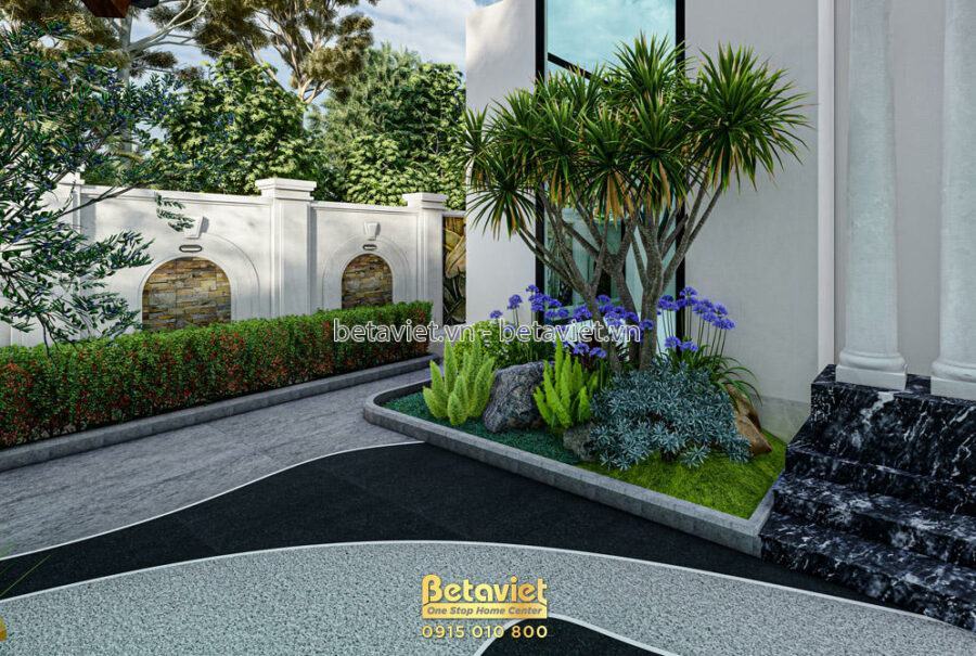 Thiết kế cảnh quan sân vườn biệt thự cao cấp SV20100 - BetaViet